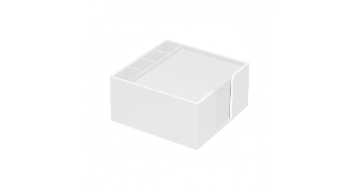 Zettelbox mit Köcher Lambda mit weißem Papier als Werbeartikel ab 3,35