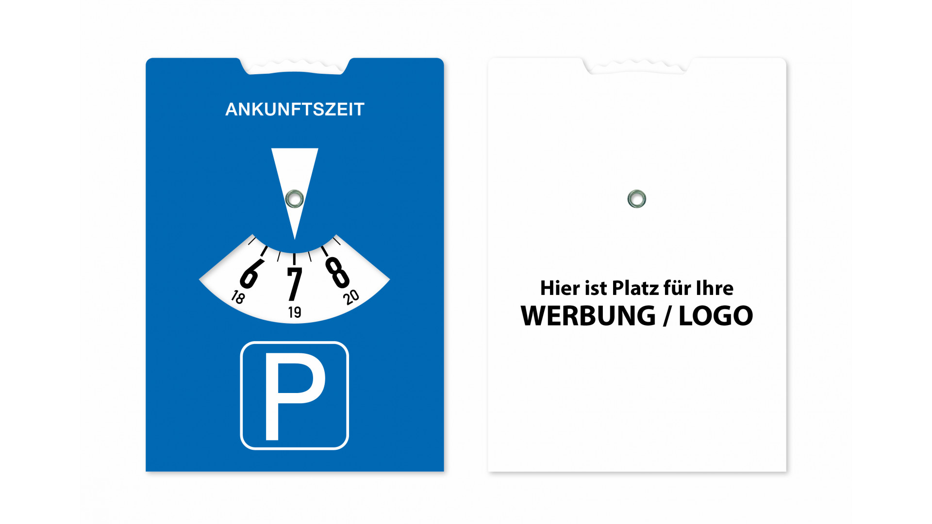 Standard-Parkscheibe Deutschland 110 x 150 mm als Werbeartikel ab 0,28