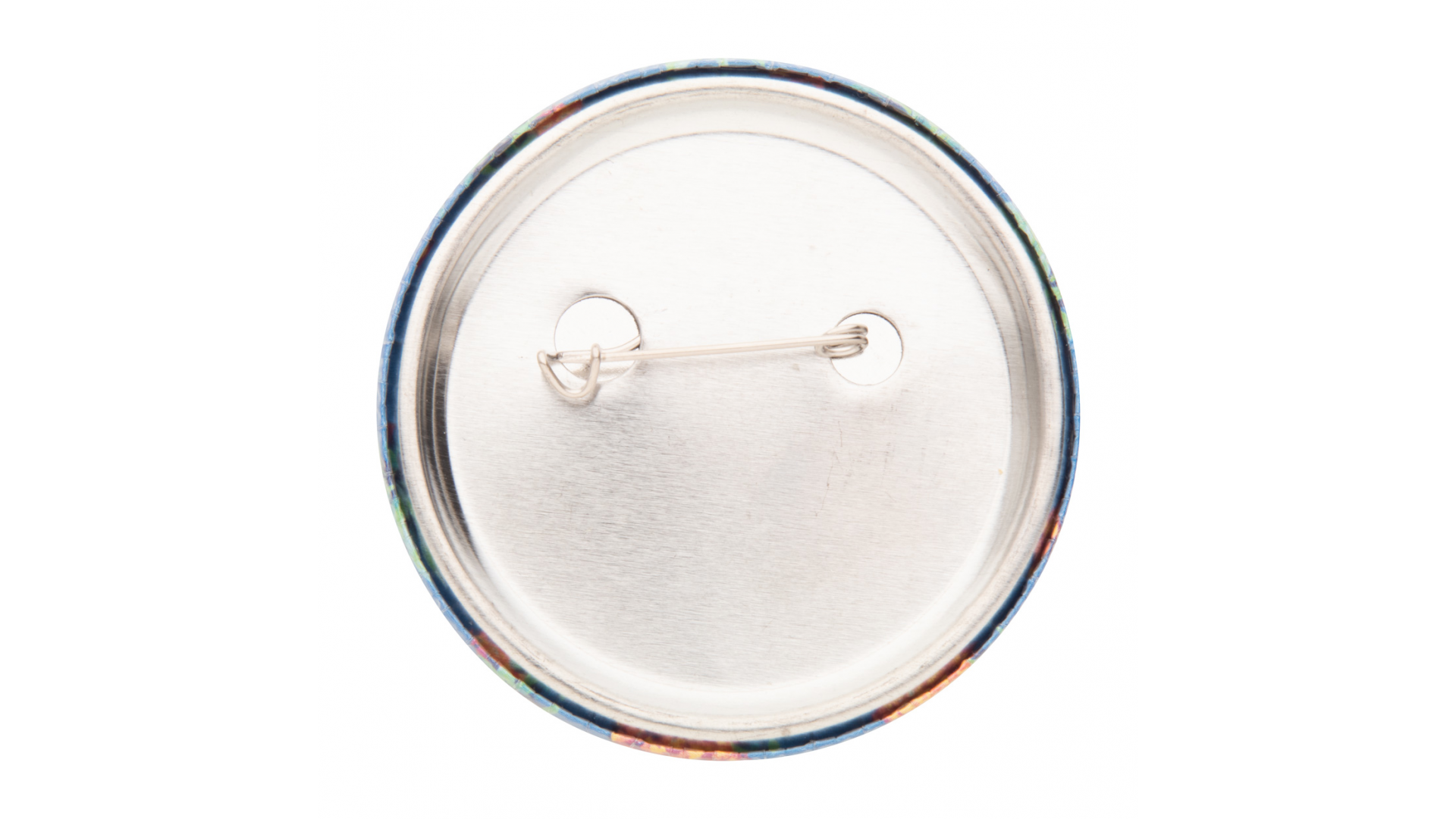 Button-Anstecker PinBadge Maxi, silber/weiß als Werbeartikel ab 0,42